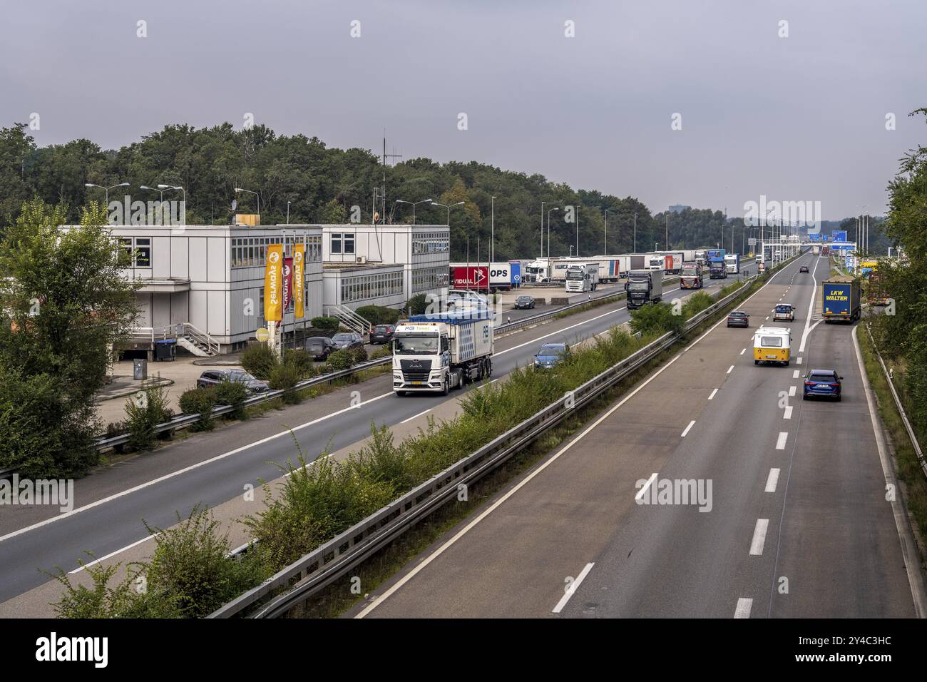 The border crossing Straelen, between Germany and the Netherlands ...