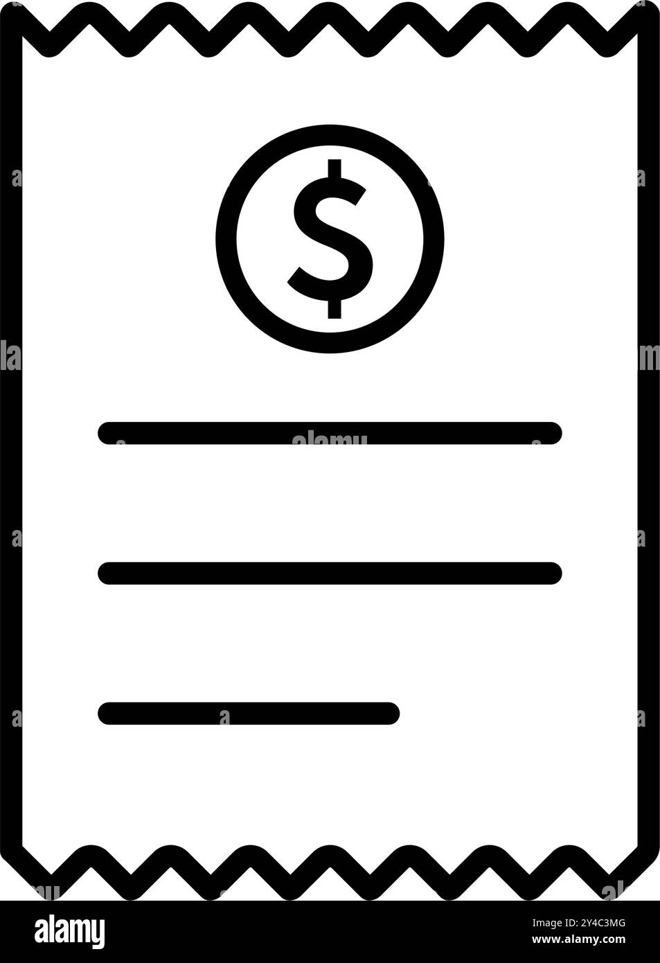 Paragon, bill, recepit - vector icon Stock Vector Image & Art - Alamy