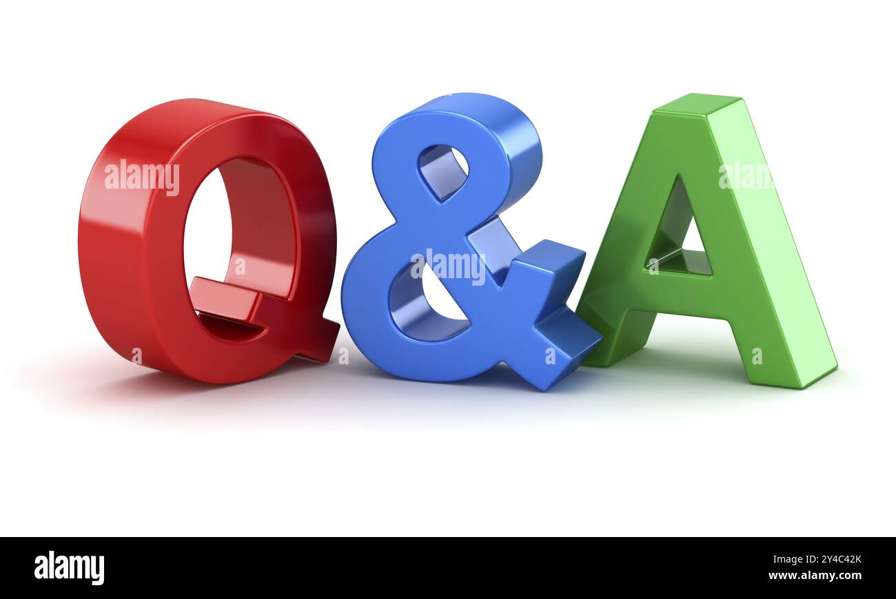 Questions and answers concept, This is a 3d Rendered Computer Generated ...