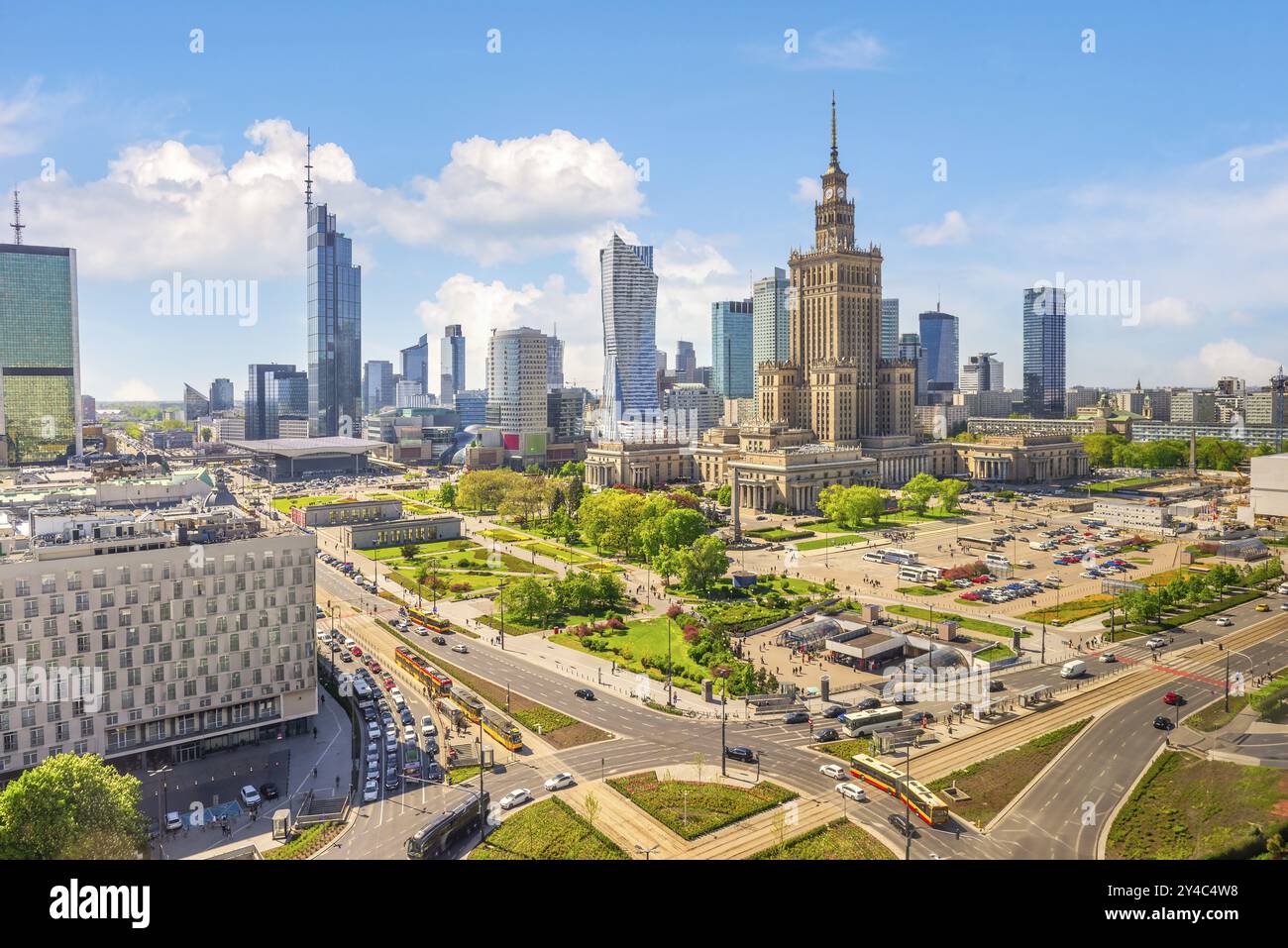 Warsaw aerials hi-res stock photography and images - Alamy