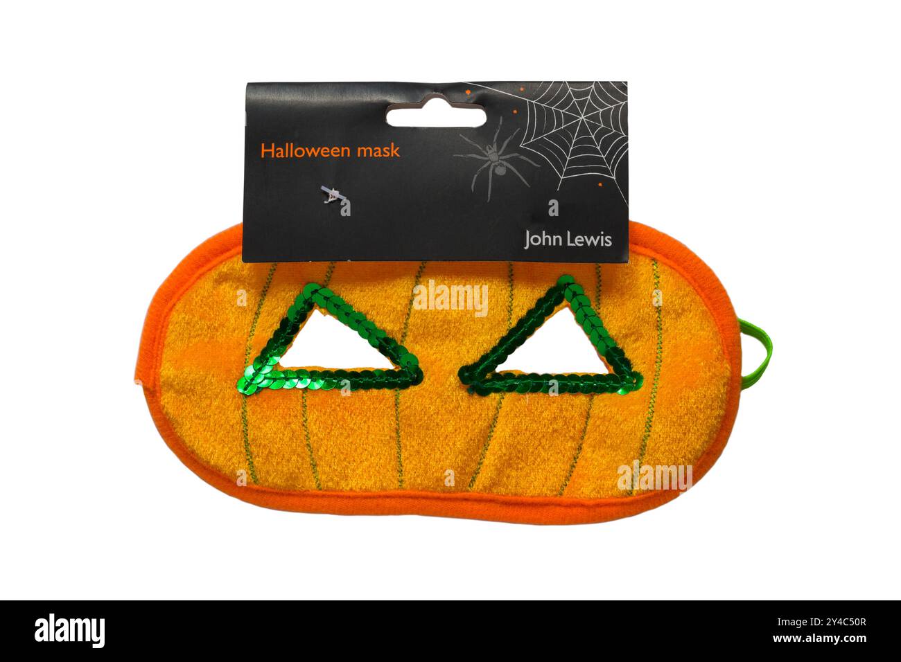 Pumpkin Halloween mask from John Lewis isolated on white background ...