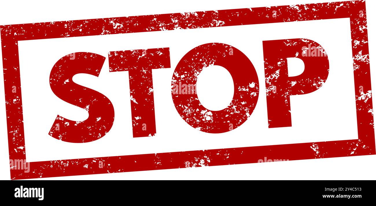Stop rectangular sign , rubber stamp Stock Vector Image & Art - Alamy