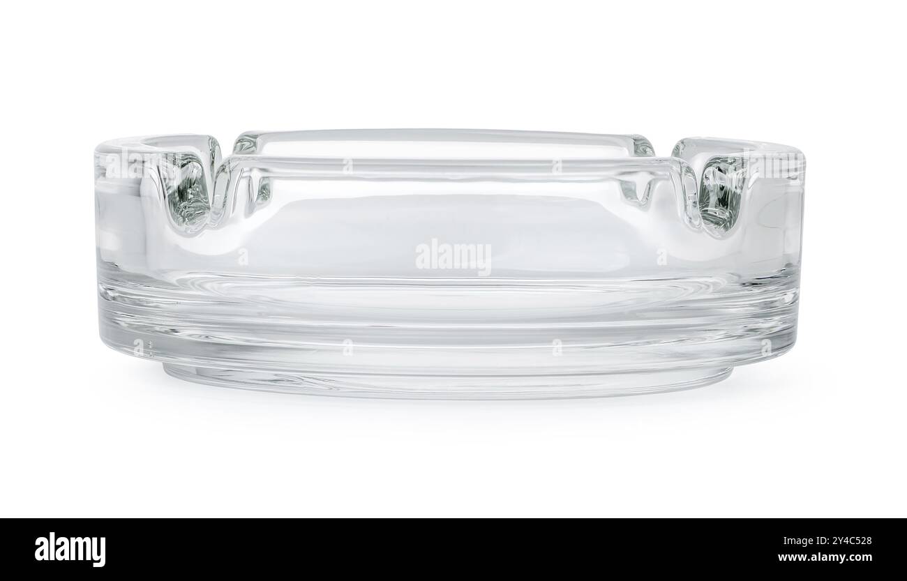 Empty transparent ashtray isolated on a white background Stock Photo ...
