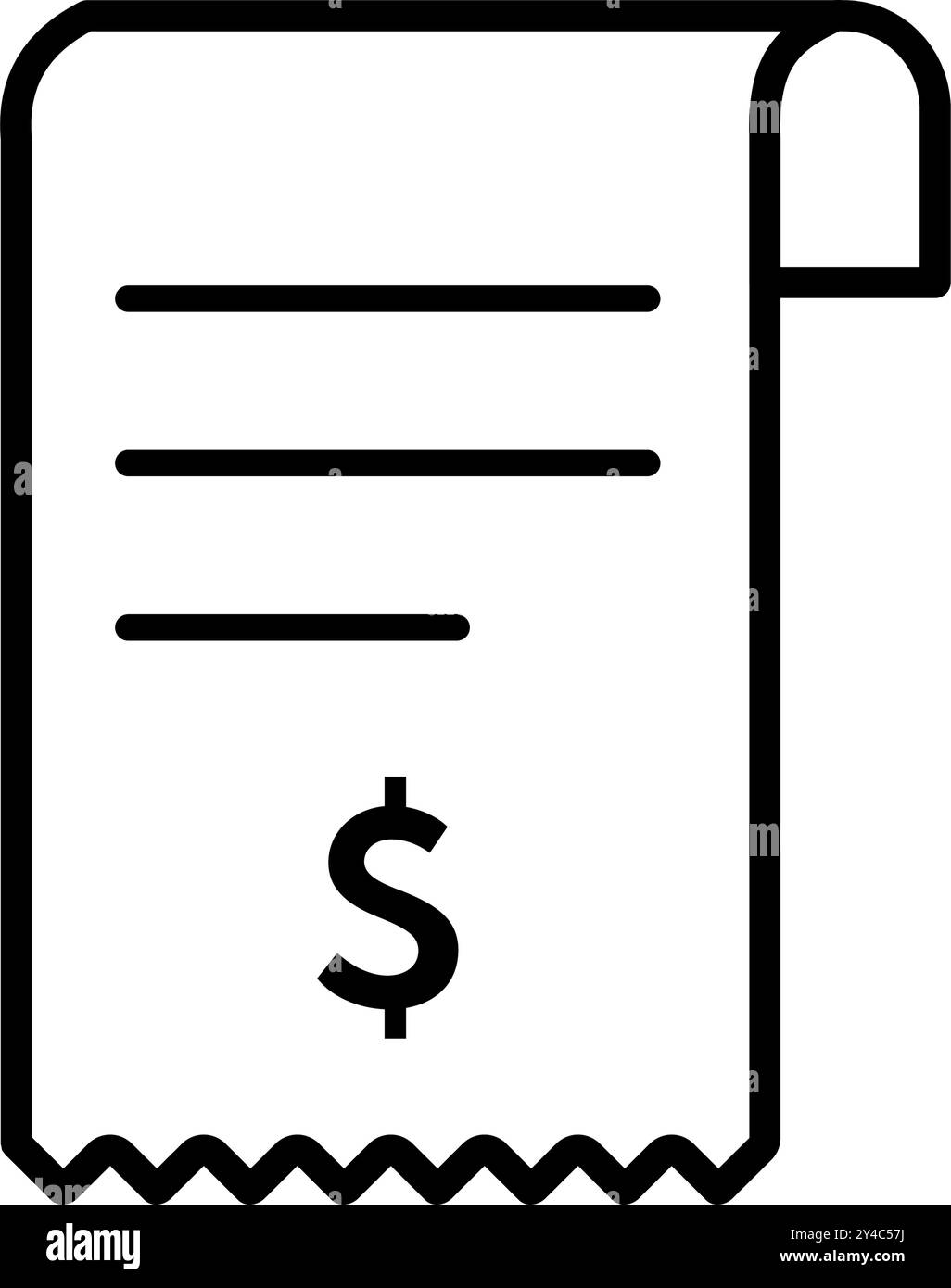 Paragon, bill, recepit - vector icon Stock Vector Image & Art - Alamy