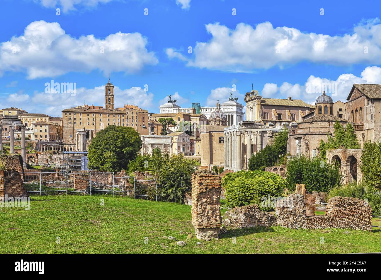 Roman Forum with Roman temples, squares and government buildings in ...