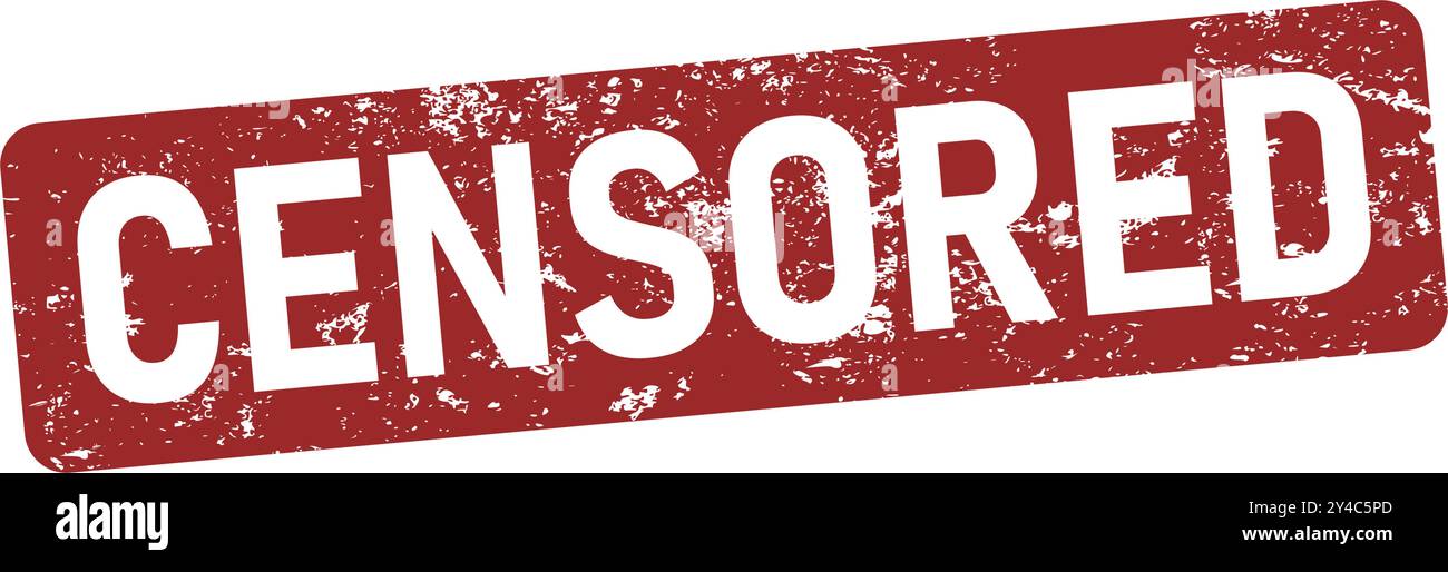Censored, censorship red mark, rubber stamp Stock Vector Image & Art ...