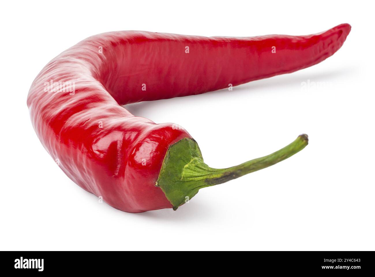 Red spicy pepper isolated on a white background Stock Photo - Alamy