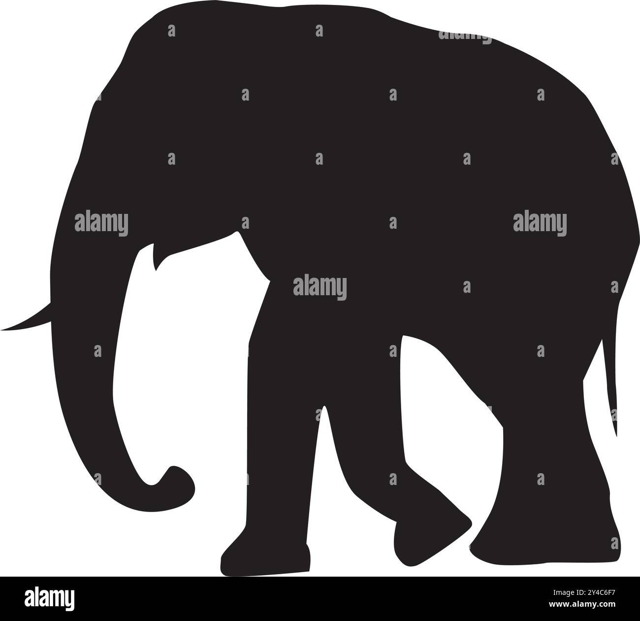 Elephant flat design hi-res stock photography and images - Alamy