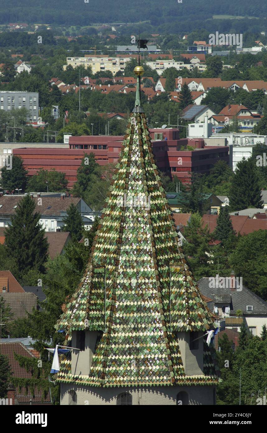 The green tower was built in the early 15th century. The original shape ...