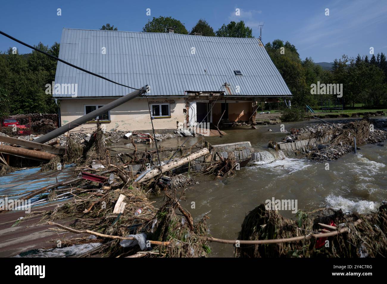 Vapenna, Czech Republic. 17th Sep, 2024. Cleaning after extreme ...