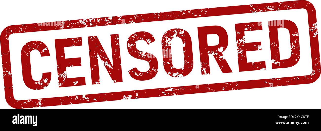 Censored, censorship red mark, rubber stamp Stock Vector Image & Art ...