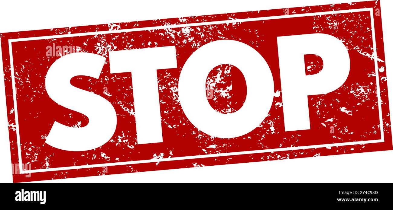 Stop rectangular sign , rubber stamp Stock Vector Image & Art - Alamy