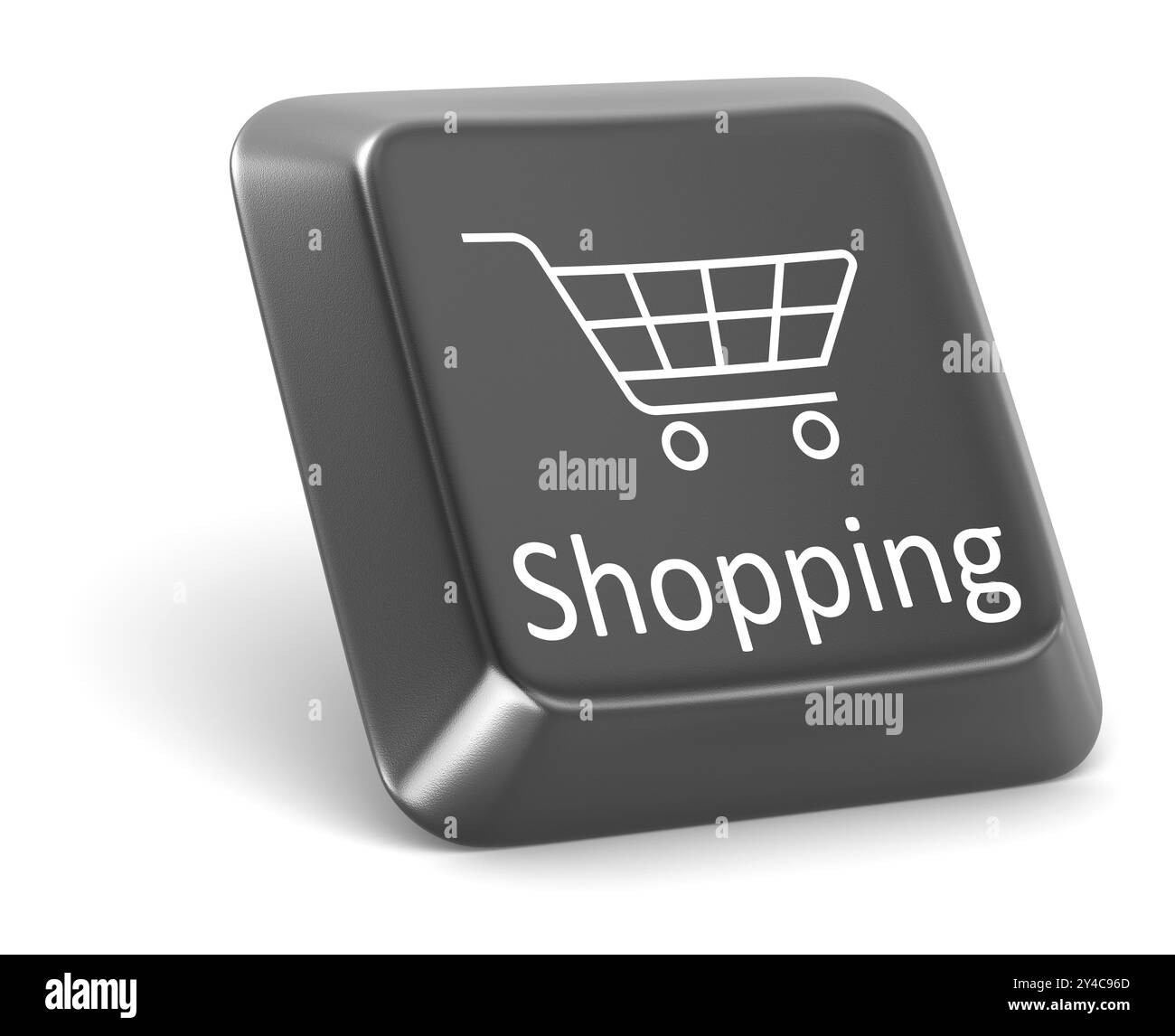 Shopping button, This is a computer generated and 3d rendered picture ...