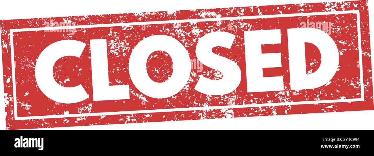 closed rectangular sign rubber stamp Stock Vector Image & Art - Alamy