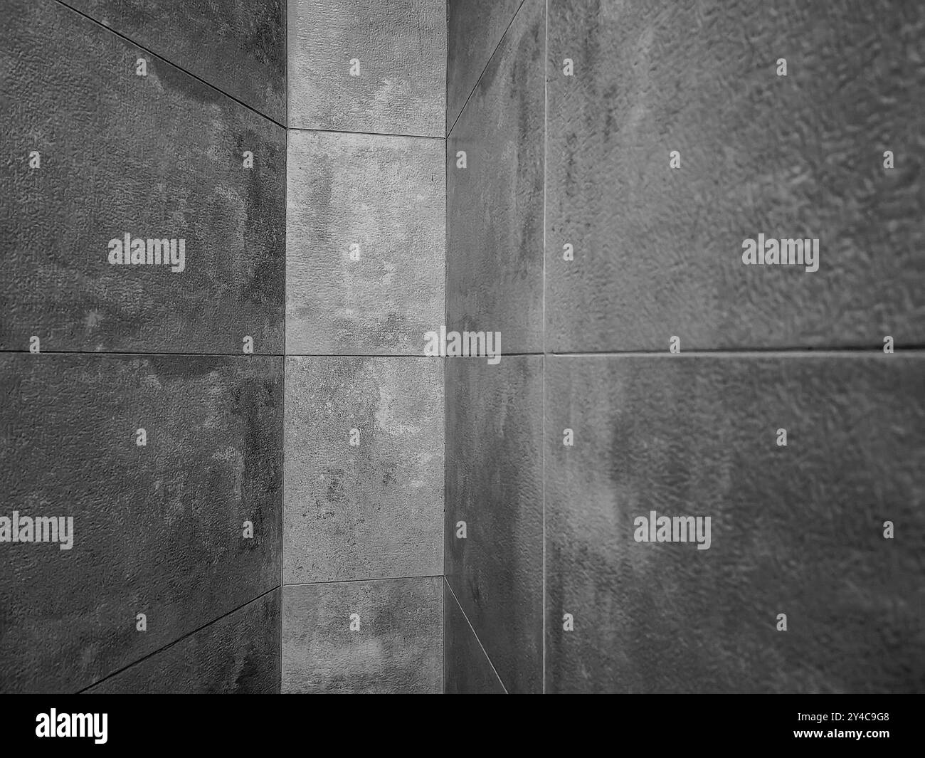 Monochrome Palette: Gray, White, and Black Wall with Visual Depth Stock ...