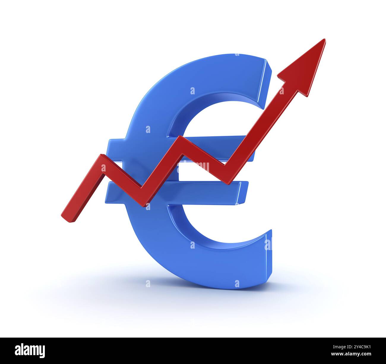 Business Chart with Euro Symbol, This is a 3d Rendered Computer ...