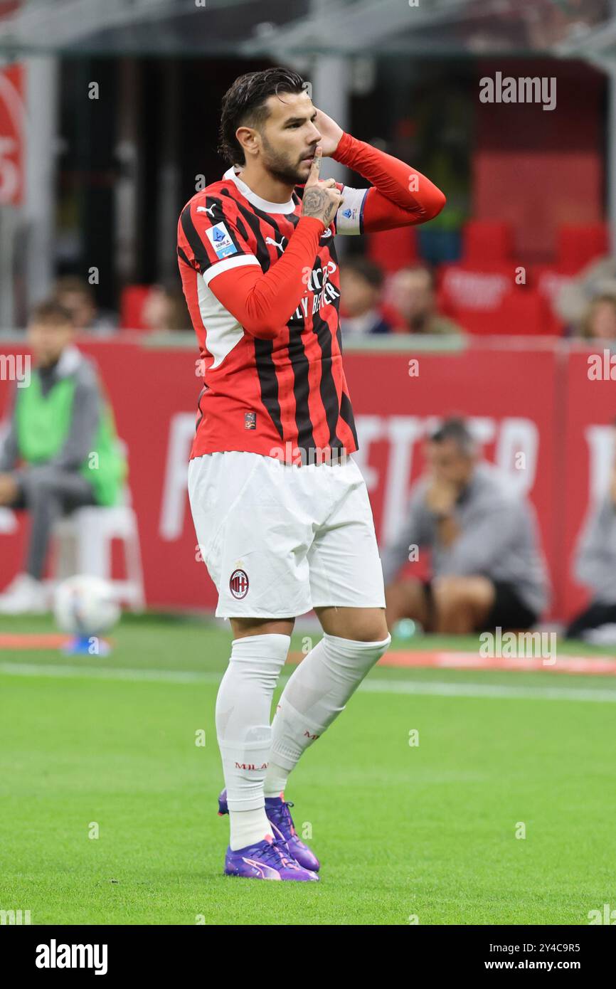 September 14 2024 Milano, Italy - Ac Milan- Venezia serie A - In the ...