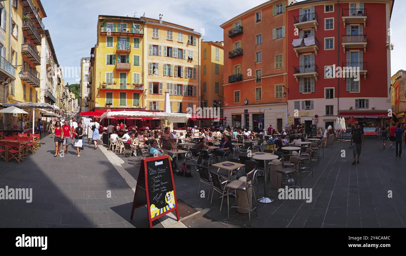 In the old town centre of Nice, Cote d'Azur, France, Europe Stock Photo ...