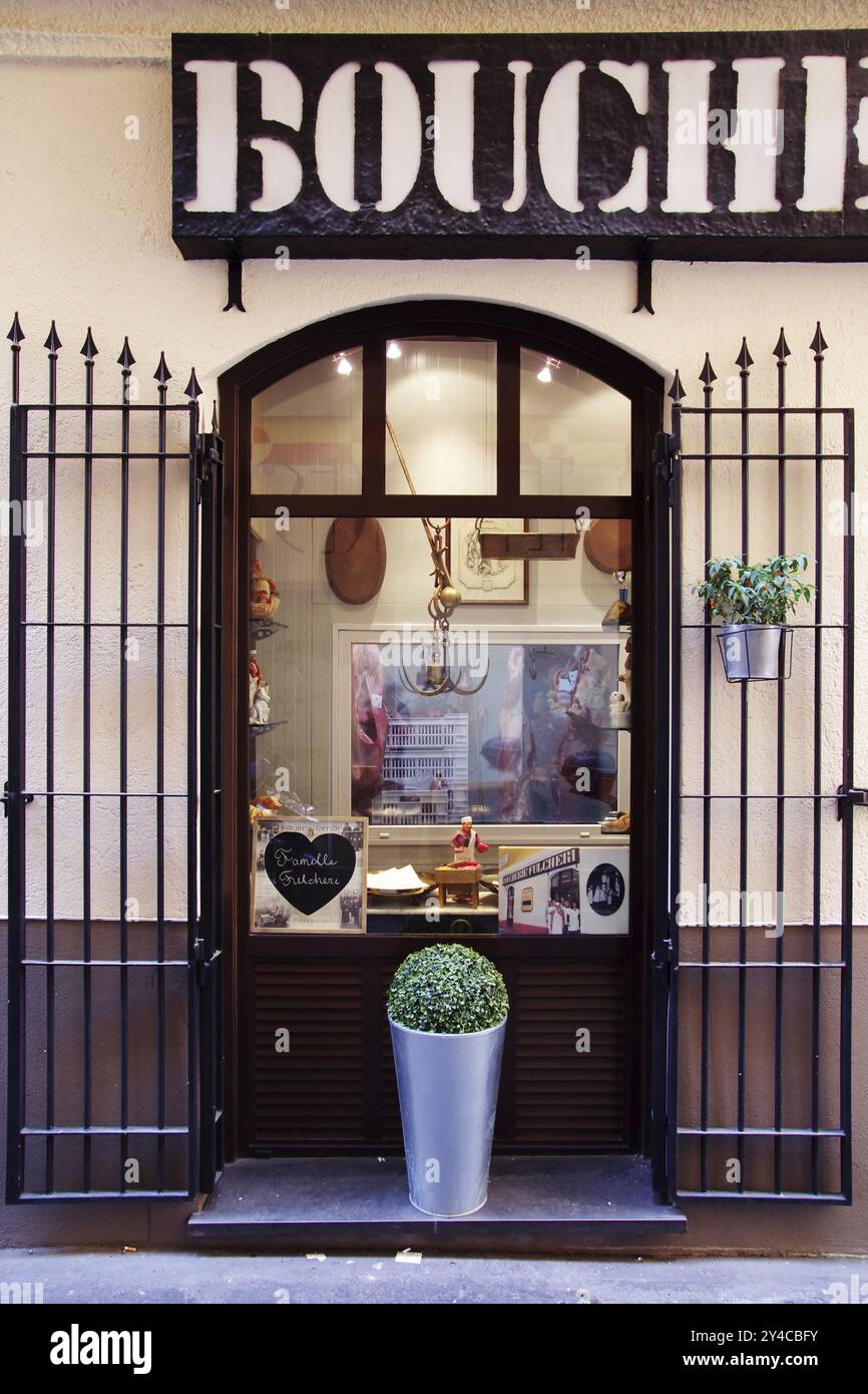 Butcher's shop in the old town centre of Nice, Cote d'Azur, France ...