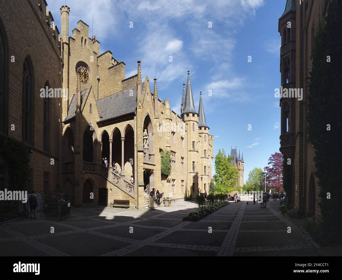 Inner courtyard of Hohenzollern Castle Stock Photo - Alamy