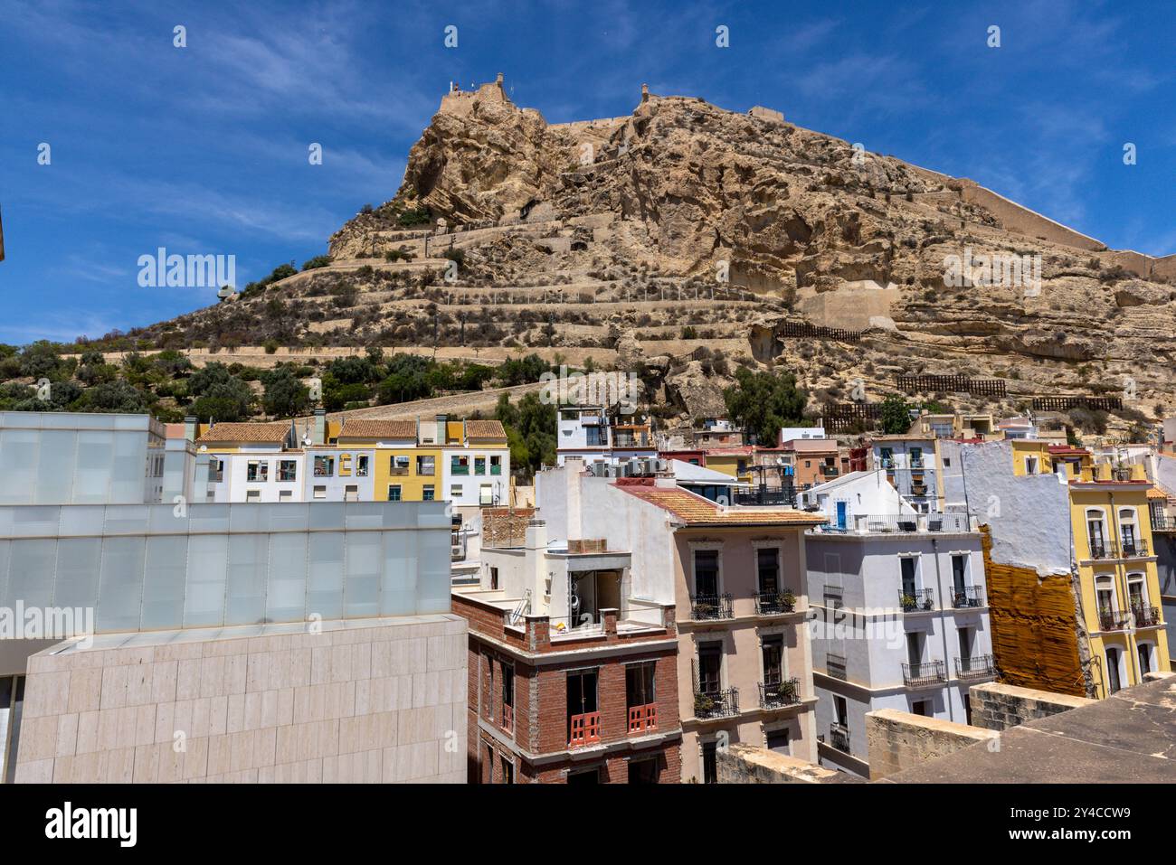 Castillo de Santa Barbara in Alicante, Spain Stock Photo - Alamy