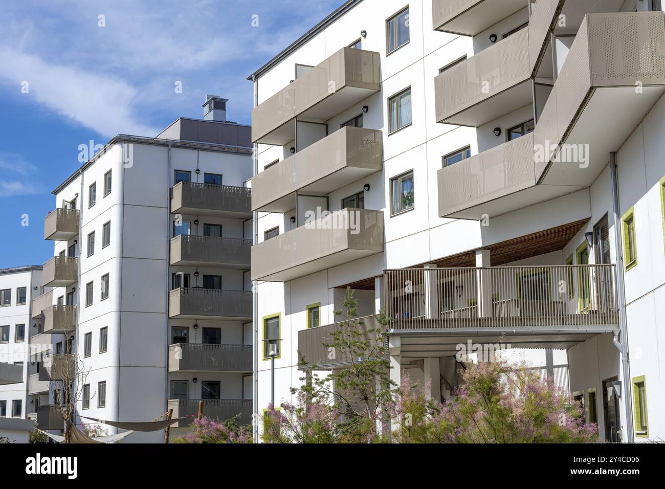 Modern white apartment blocks in Berlin, Germany, Europe Stock Photo ...