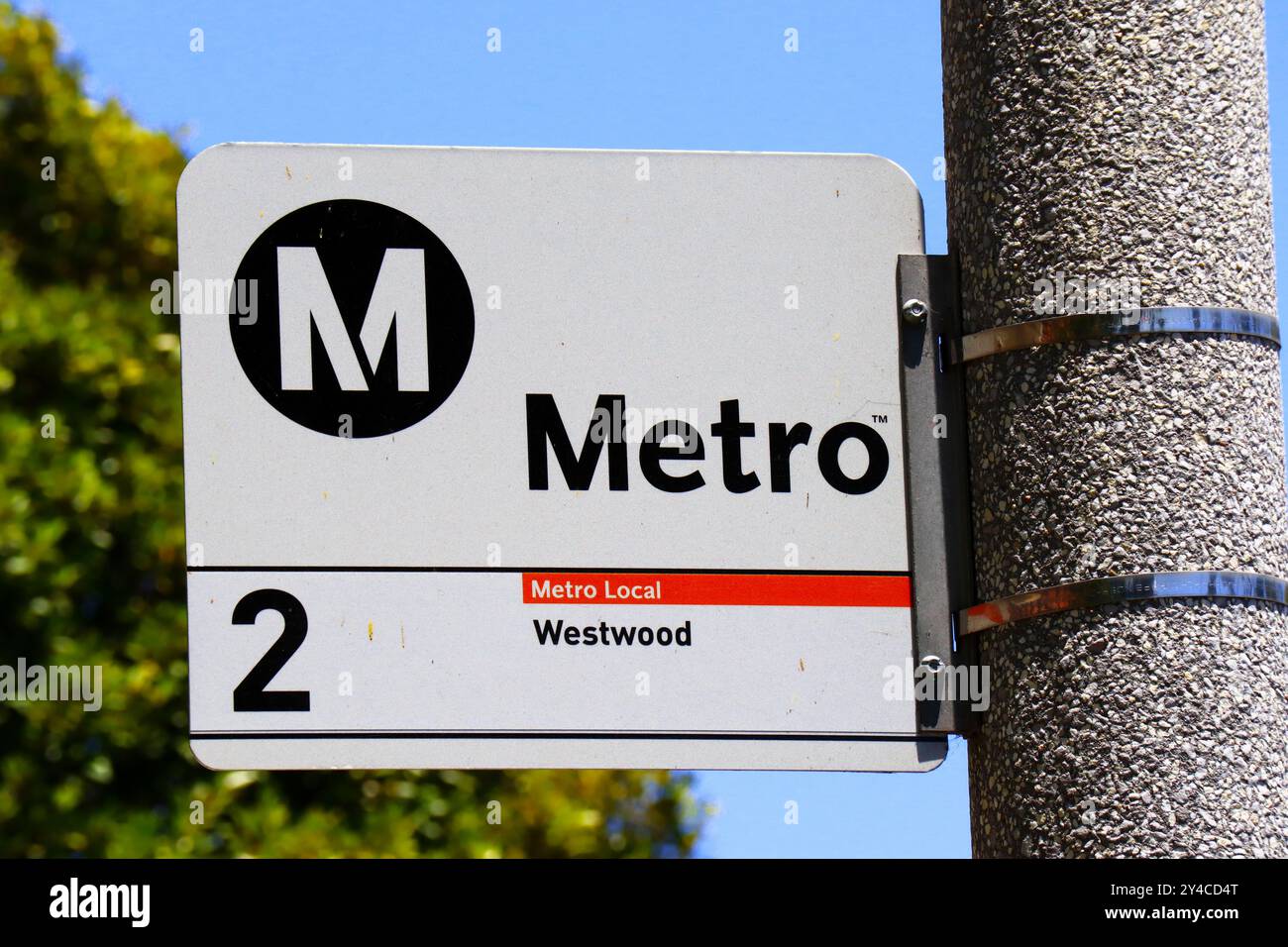 Metro Bus Stop. The Public Transport of Los Angeles County Stock Photo ...