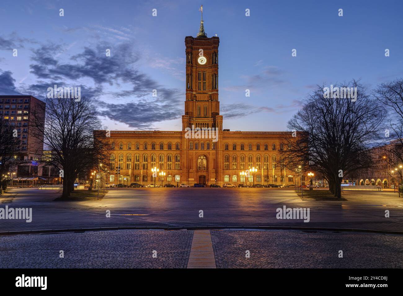The famous Red City Hall of Berlin at dawn Stock Photo - Alamy