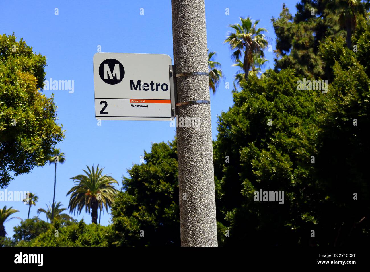 Metro Bus Stop. The Public Transport of Los Angeles County Stock Photo ...