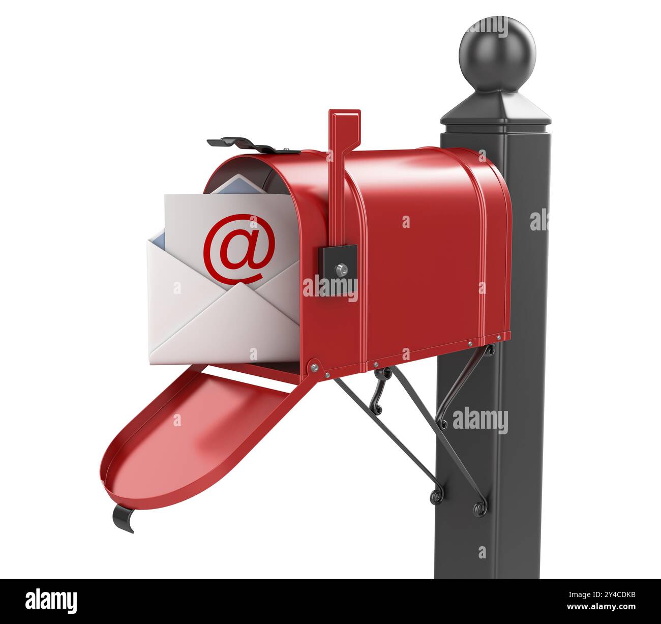 Red mailbox, email concept, This is a computer generated and 3d ...