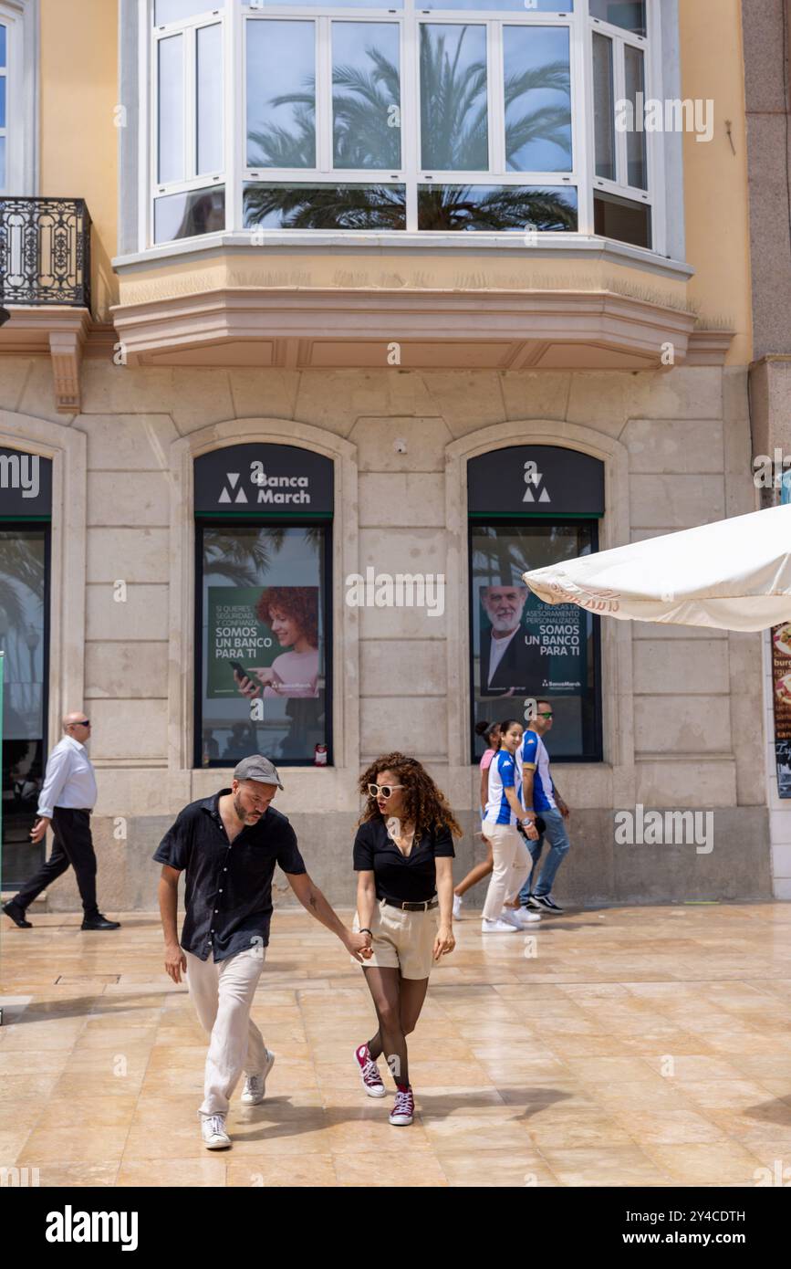 A man and woman laughing and having fun while Salsa dancing in the ...