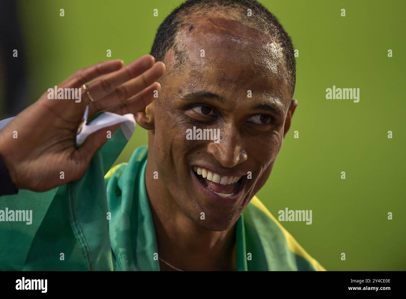 Alison dos Santos of Brazil competing 400m hurdles at the Memorial Van ...