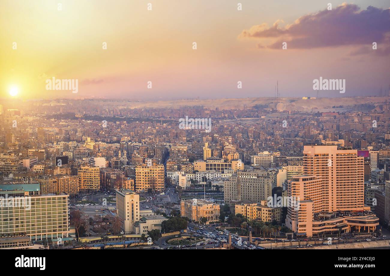 Sunny sunset in downtown of Cairo, Egypt, Africa Stock Photo - Alamy