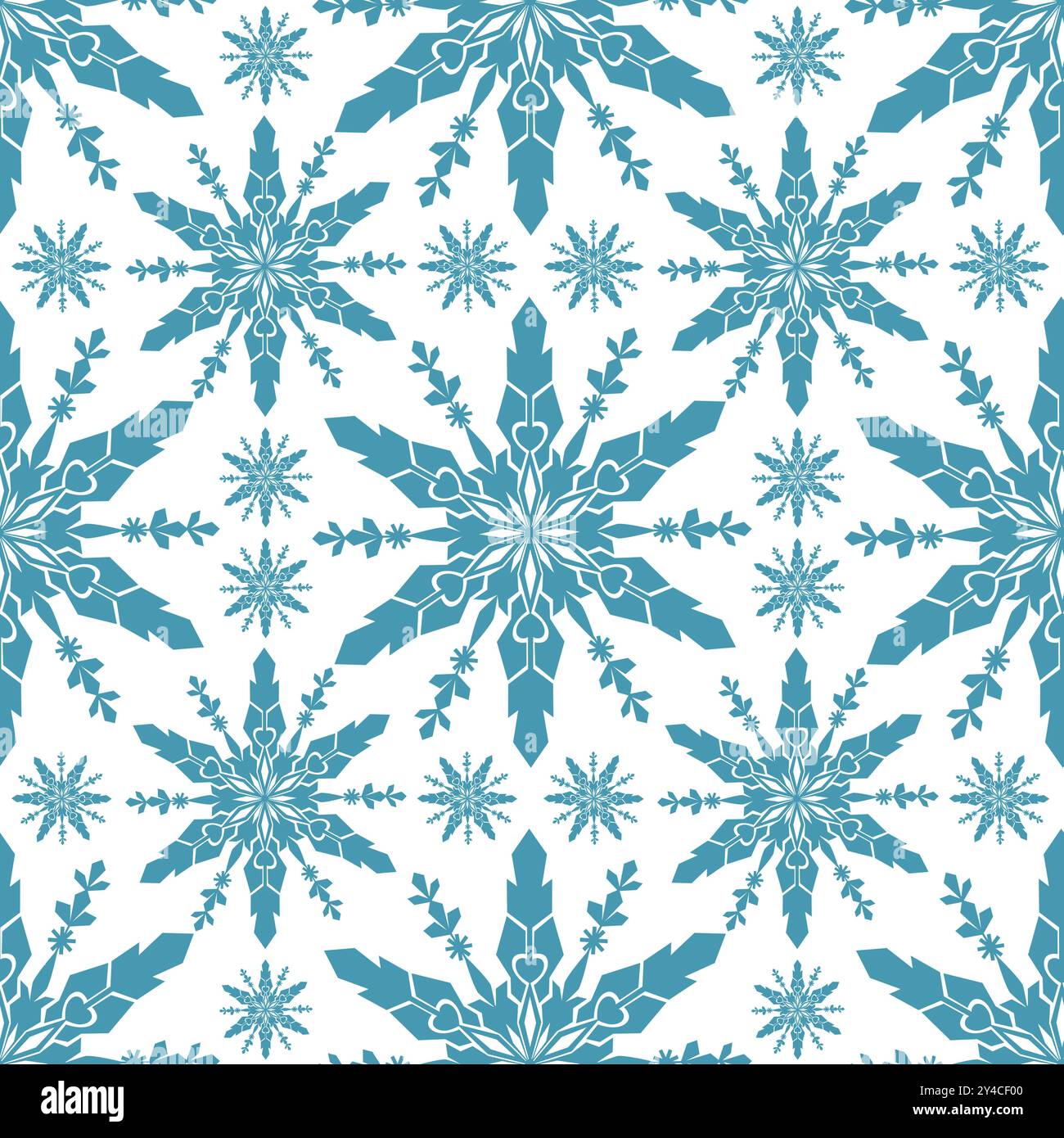 Seamless holiday pattern with snowflakes vector illustration Stock ...