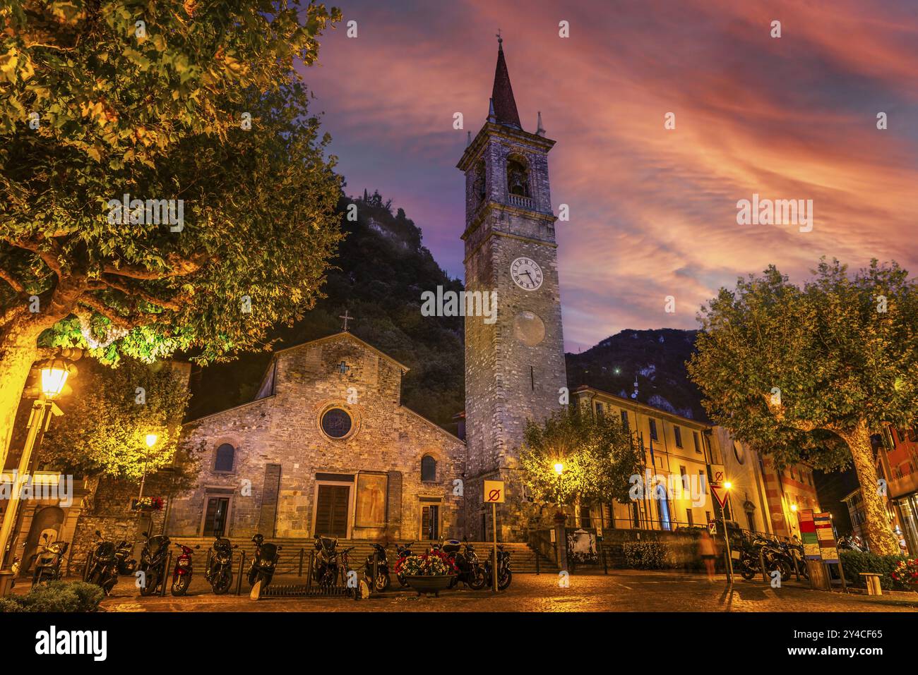 San Giorgio church in small italian village on lake Como Stock Photo ...