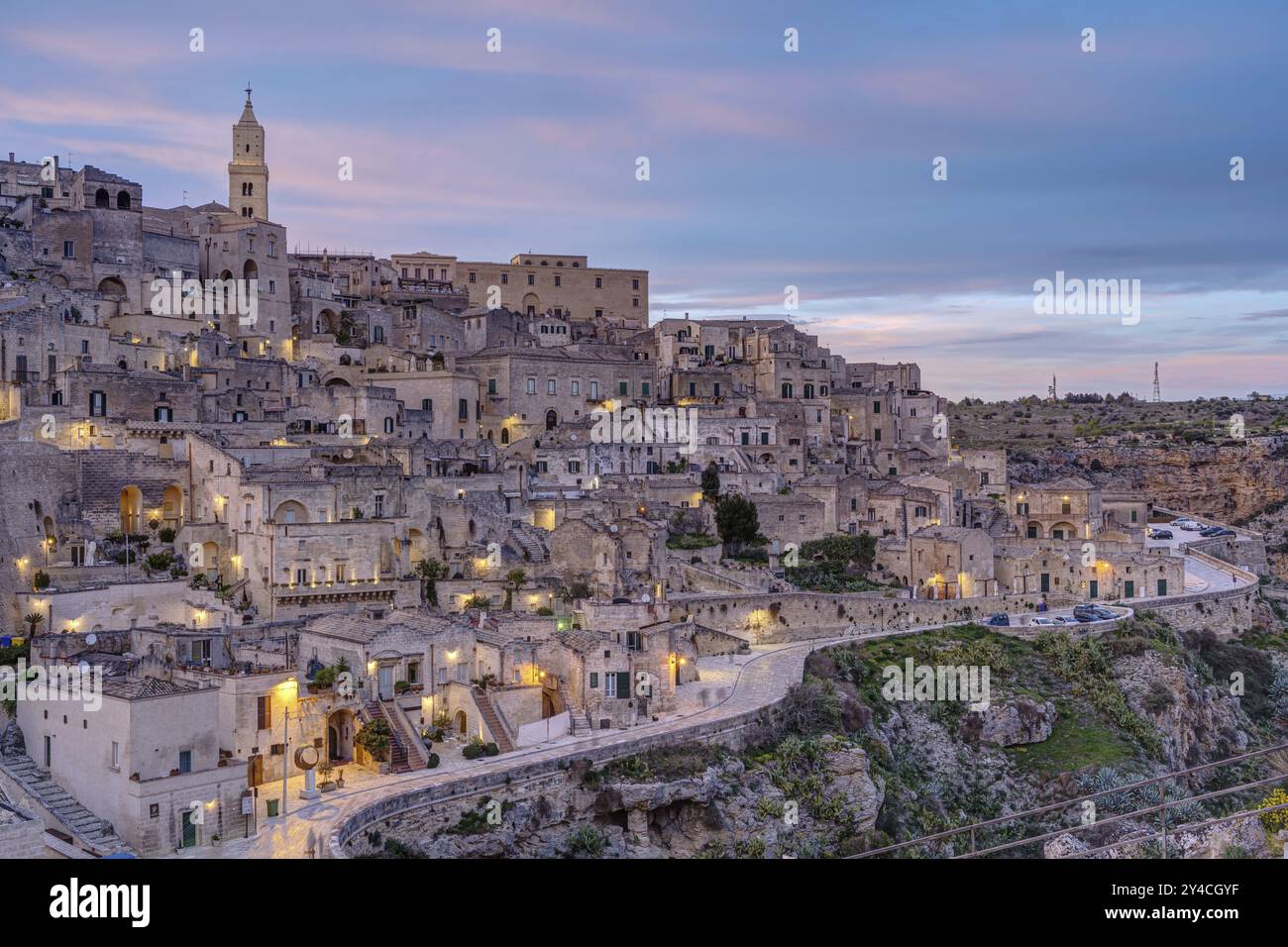 The historic centre of Matera in Italy, a Unesco World Heritage Site ...