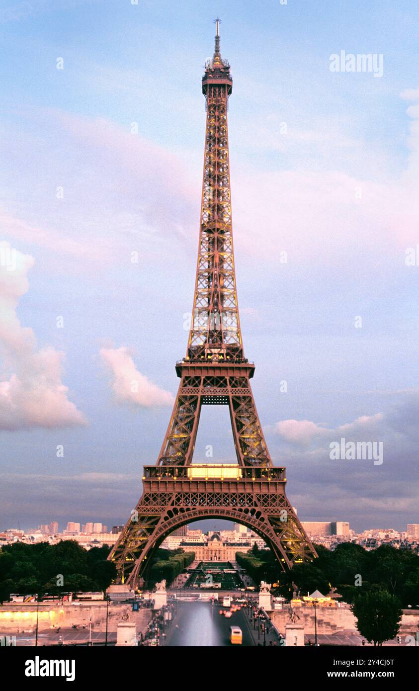 The Eiffel Tower on The Left Bank, Paris France. Iconic French monument ...