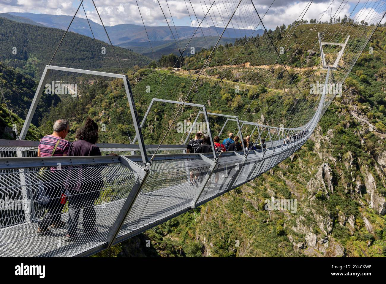 The world's second longest suspension bridge in Arouca, Portugal Stock ...