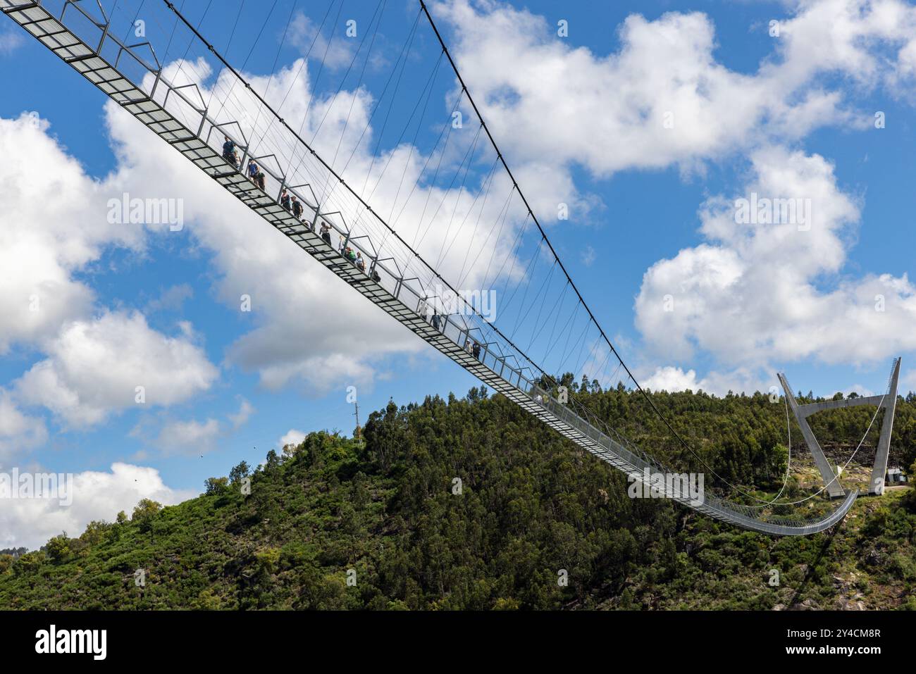 The world's second longest suspension bridge in Arouca, Portugal Stock ...