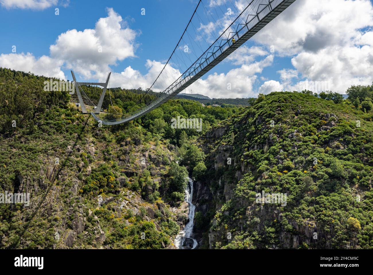 The world's second longest suspension bridge in Arouca, Portugal Stock ...
