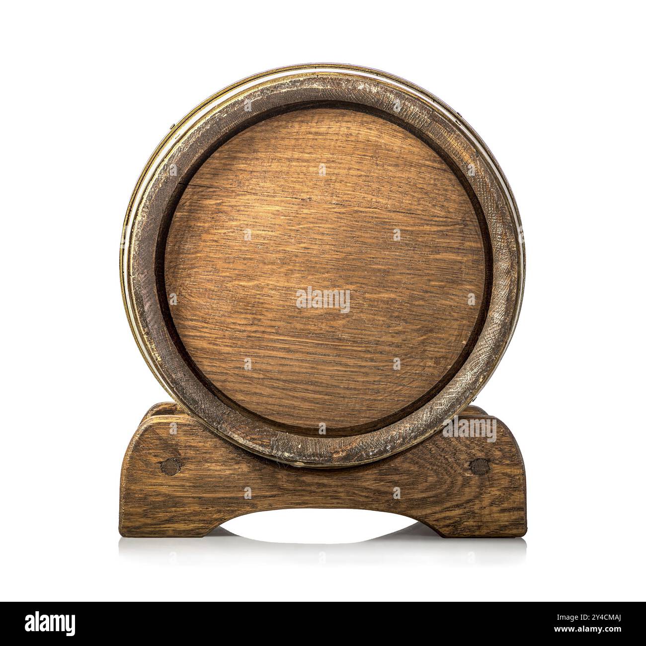 Front view of wooden cask isolated on a white background Stock Photo ...