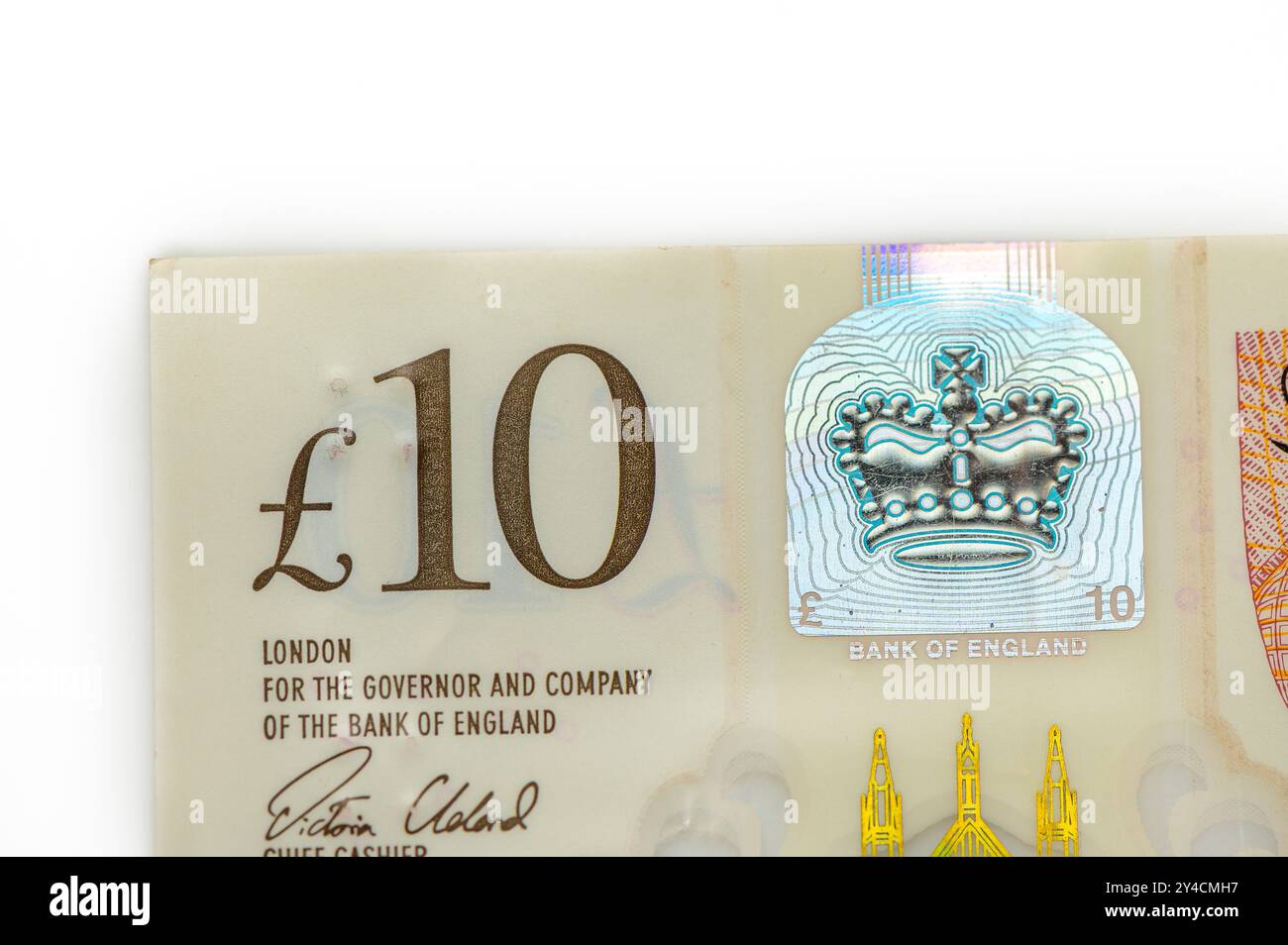 British Currency - ten pound banknotes in a spreading fan format Stock ...