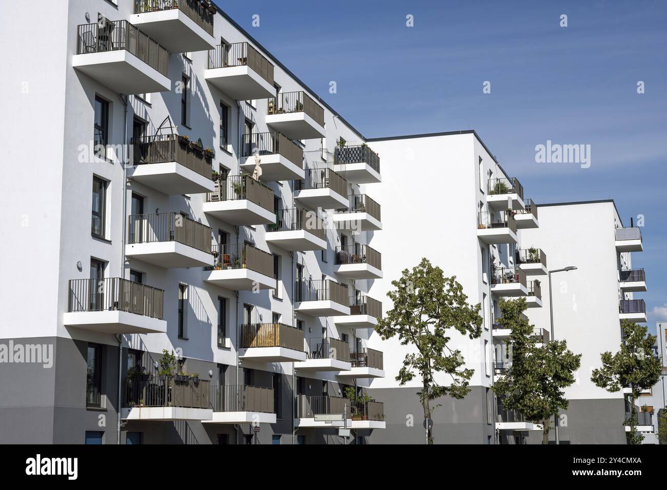 Modern white apartment blocks in Berlin, Germany, Europe Stock Photo ...