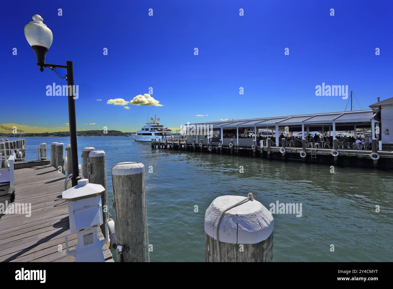 Greenport Harbor on the north fork of eastern Long Island Stock Photo ...