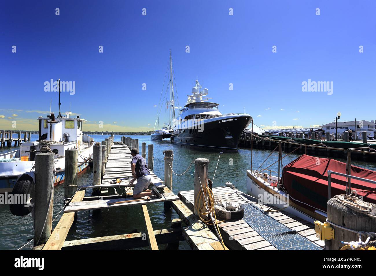 Greenport harbor north fork of eastern Long Island NY Stock Photo - Alamy