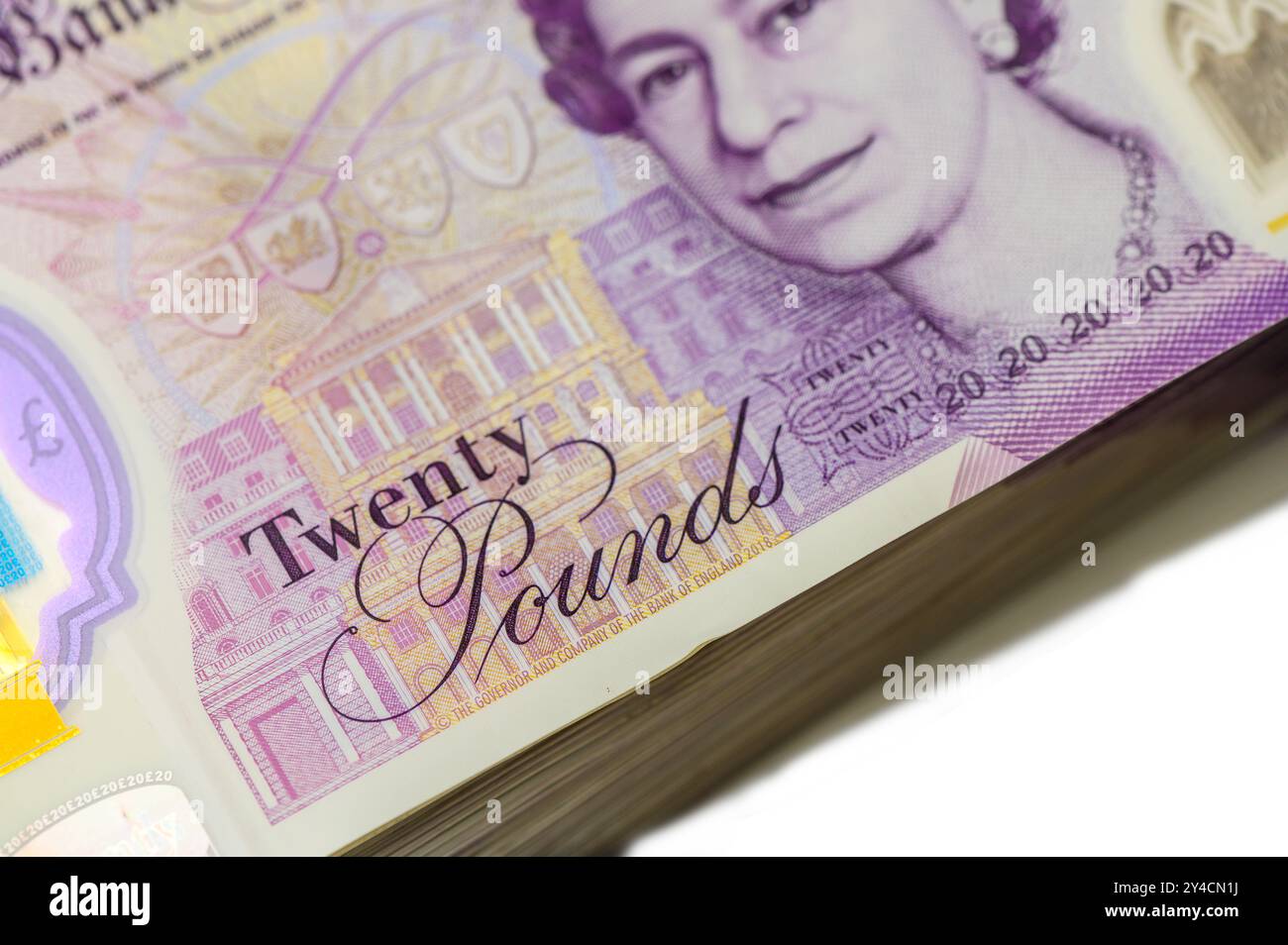 Pile of Twenty Pound Notes Stock Photo - Alamy