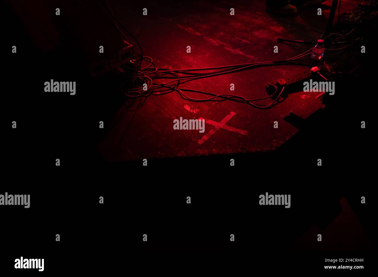 Step to the concert stage marked with X Stock Photo - Alamy