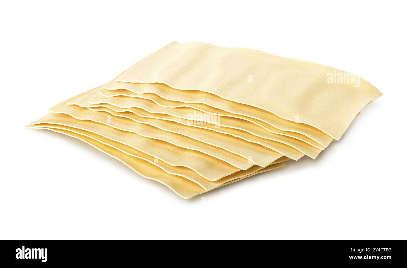 Sheets for lasagna isolated on a white background Stock Photo - Alamy