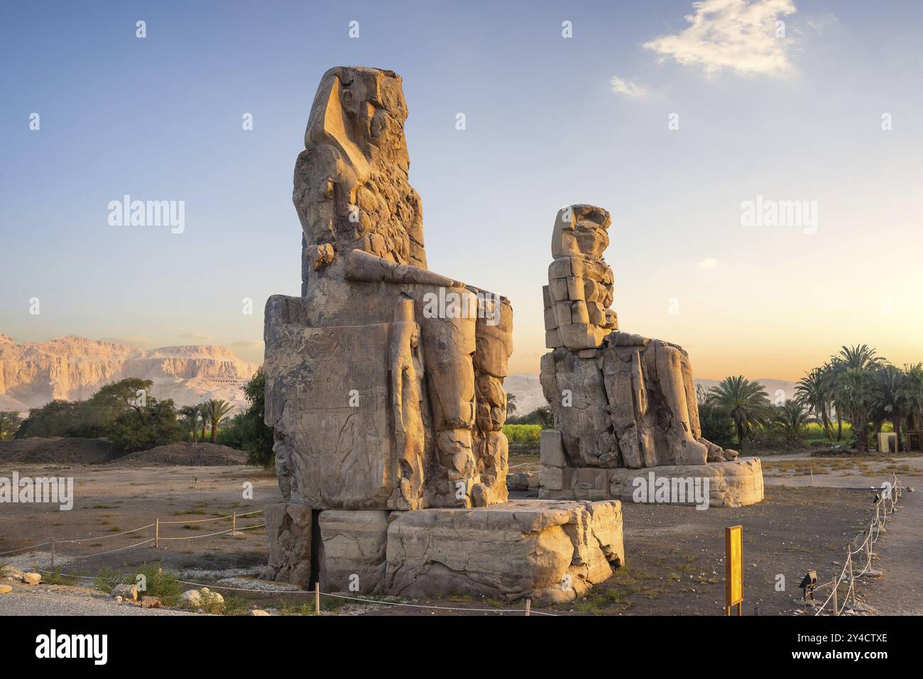 Colossi Of Memnon, Valley Of Kings, Luxor, Egypt, Africa Stock Photo ...