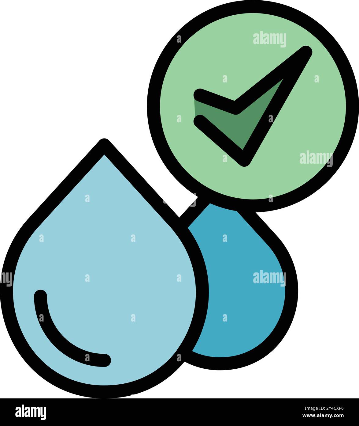 This colorful icon represents the concept of safe drinking water ...